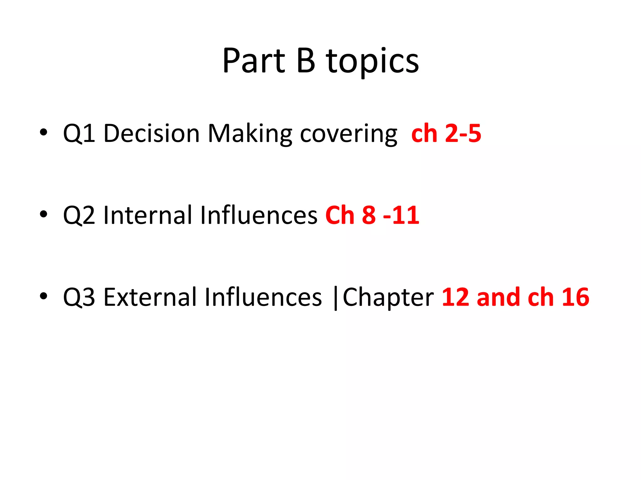 BB Exam Topics | PDF