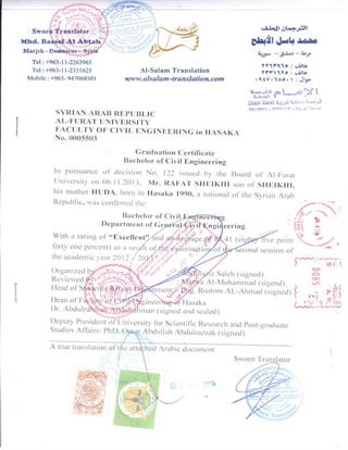 Civil Engineering certificate | PDF