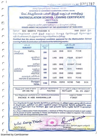 10 th Mark sheet_1 | PDF