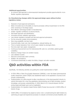 PharmaceuticalQuality by Design (QbD) An Introduction Process ...