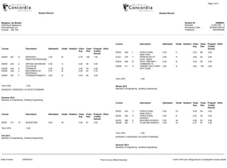 Meaghan Mueller - Unofficial Transcript | PDF