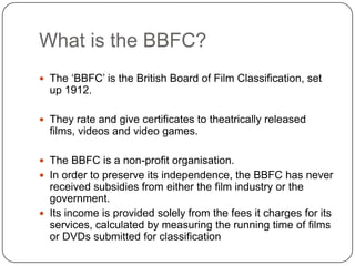 BBFC | PPTX | Movies | Entertainment