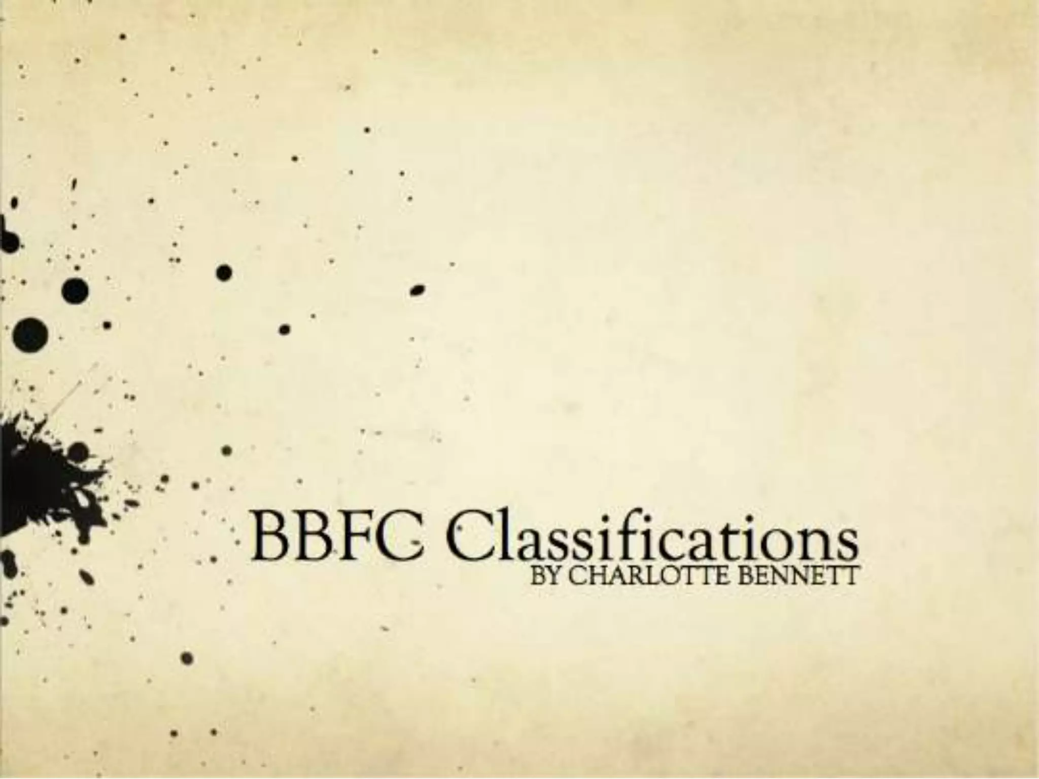 BBFC classifications | PPTX