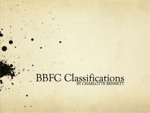 BBFC classifications | PPT