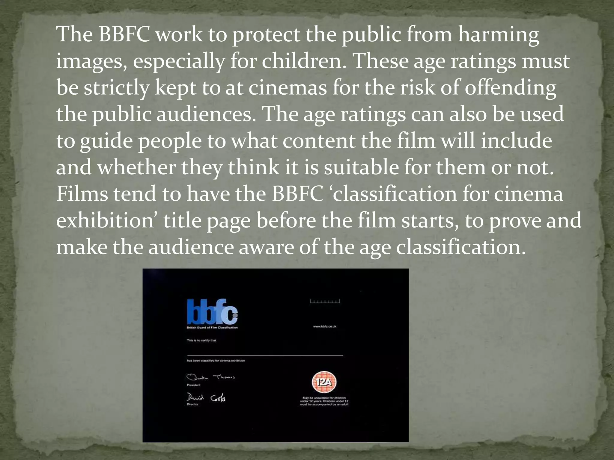 The British Board of Film Classification | PPT