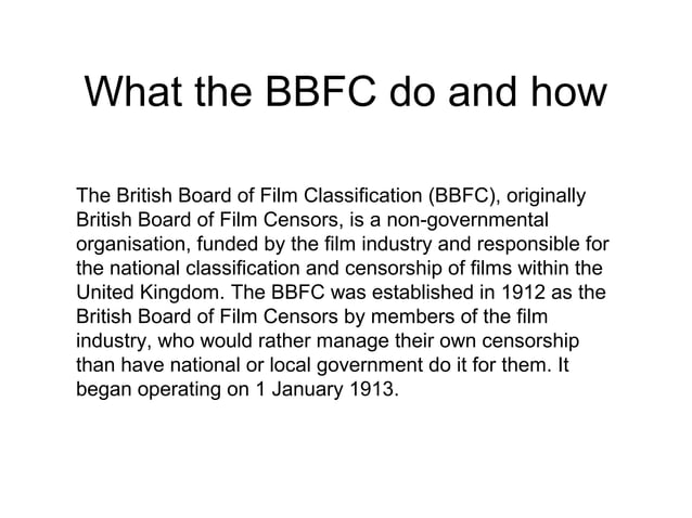 Bbfc | PPT
