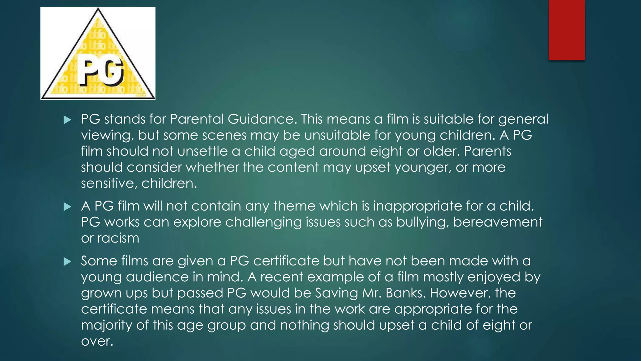 BBFC Guideline Classification | PPT