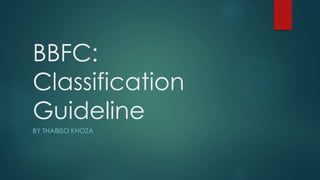 BBFC Guideline Classification | PPT