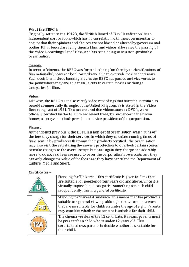 BBFC | PDF