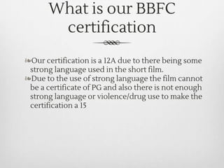 BBFC | PPTX | Entertainment