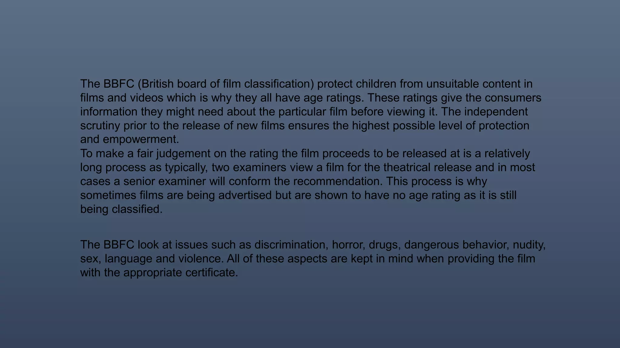 British Board of Film Classification | PPTX