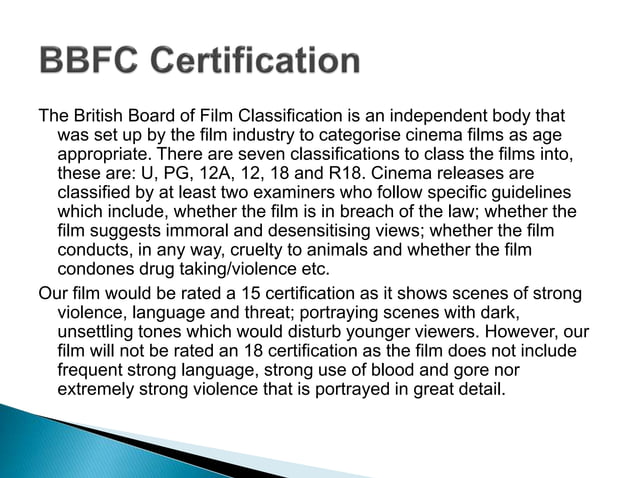 BBFC Certification | PPTX