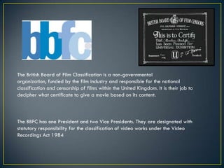 Bbfc classification | PPTX