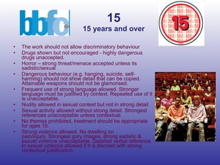 BBFC film classification guidelines | PPT