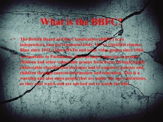 BBFC Film Classification Research | PPT | Movies | Entertainment