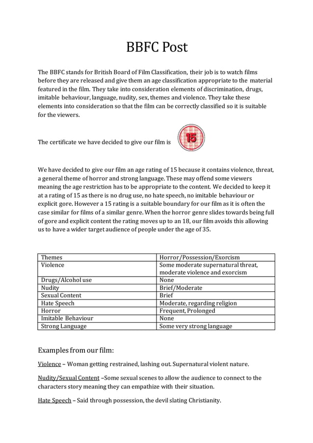 BBFC post | PDF