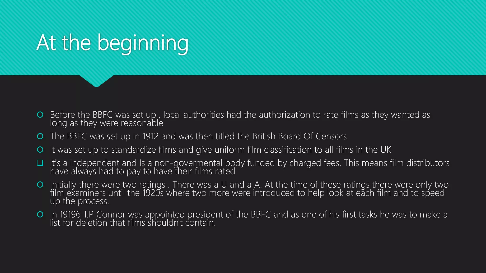 BBFC Pre-1960s | PPTX