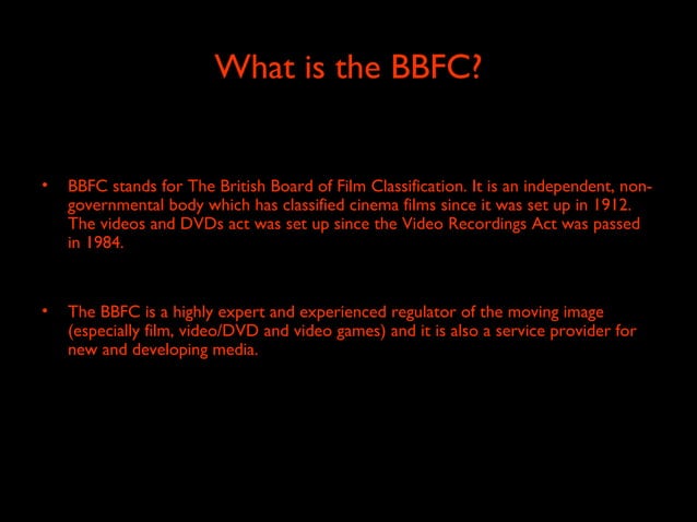BBFC Presentation | PPT