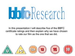 BBFC Ratings | PPT | Movies | Entertainment