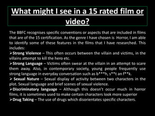 BBFC 15 | PPTX | Screenwriting | Content Production