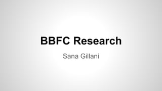 Bbfc research | PPT