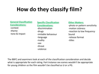 Bbfc & understanding of film rating | PPT