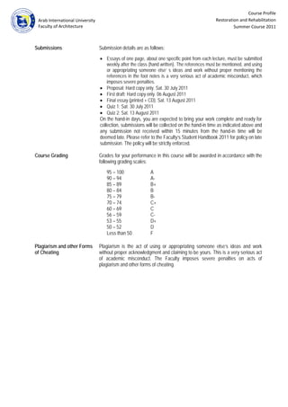 RR Course Profile | PDF