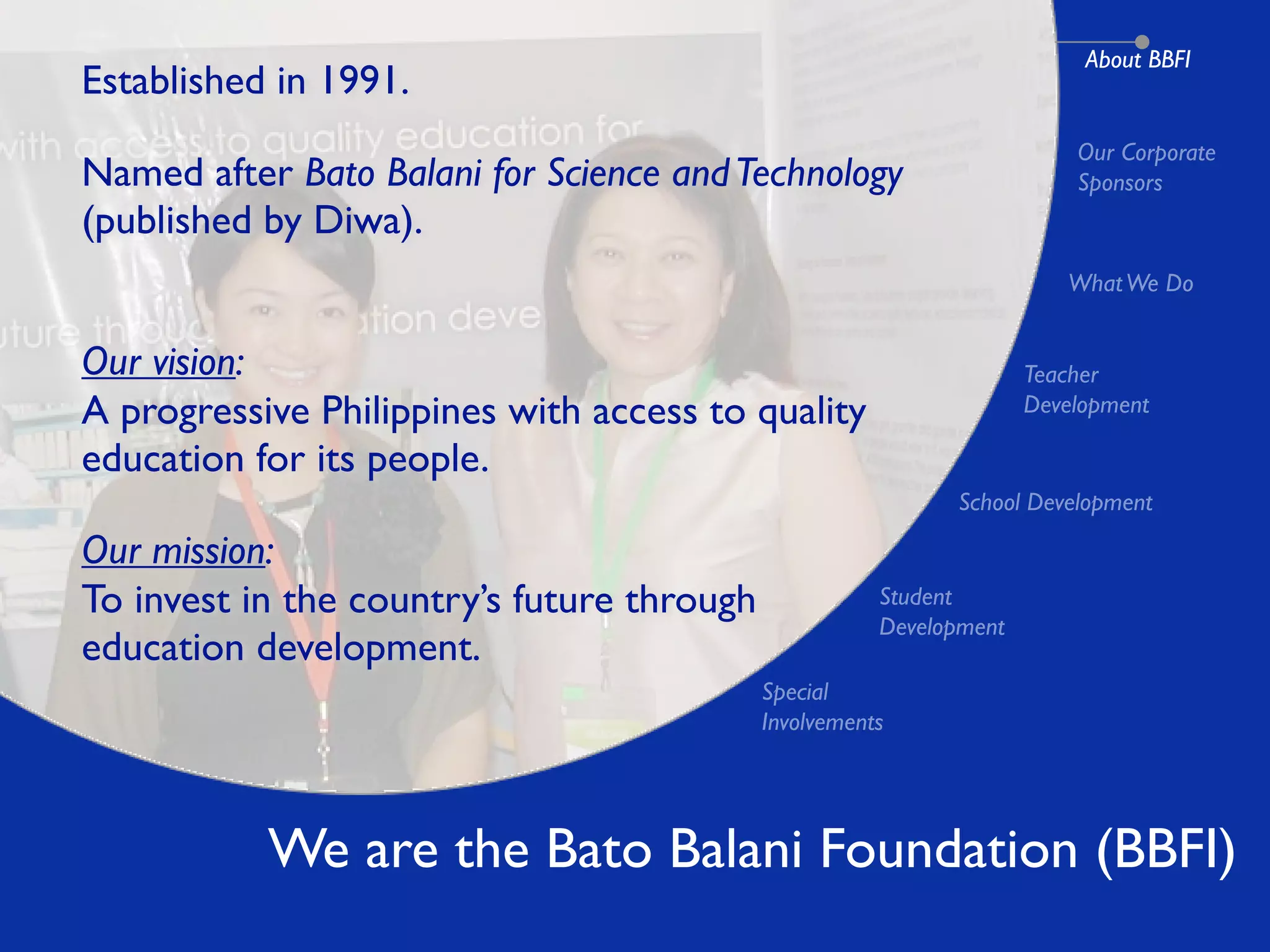 Bato Balani Foundation Corporate Presentation | PDF