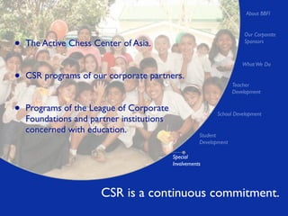 Bato Balani Foundation Corporate Presentation | PDF