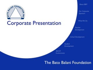 Bato Balani Foundation Corporate Presentation | PDF