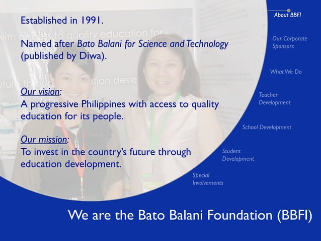 Bato Balani Foundation Corporate Presentation | PDF | Professional ...