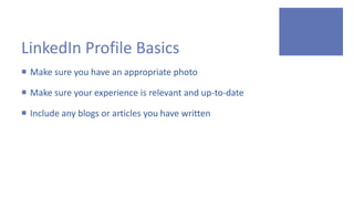 LinkedIn Best Practices | PPTX