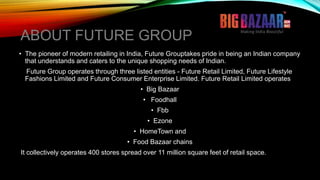 Big bazaar gen next store operations | PPTX | Retail Industry | Industries