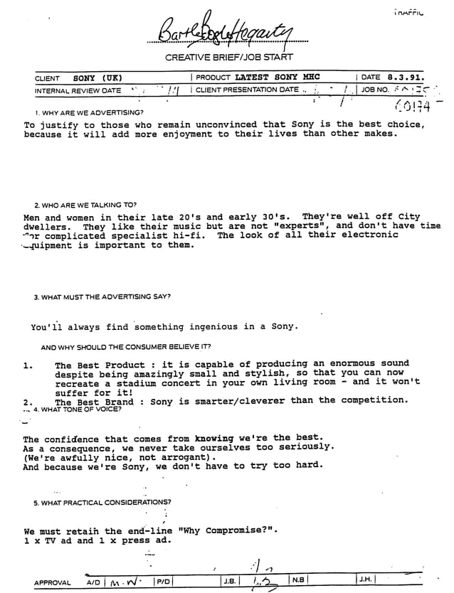 Bbh creative brief doc | PDF