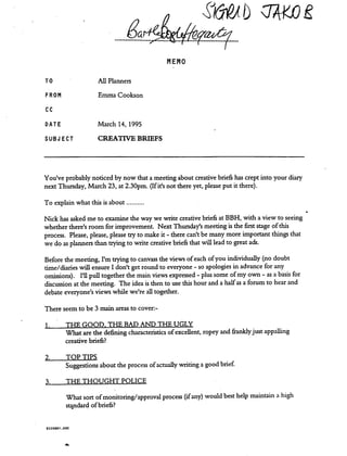 Bbh creative brief doc emma cookson | PDF