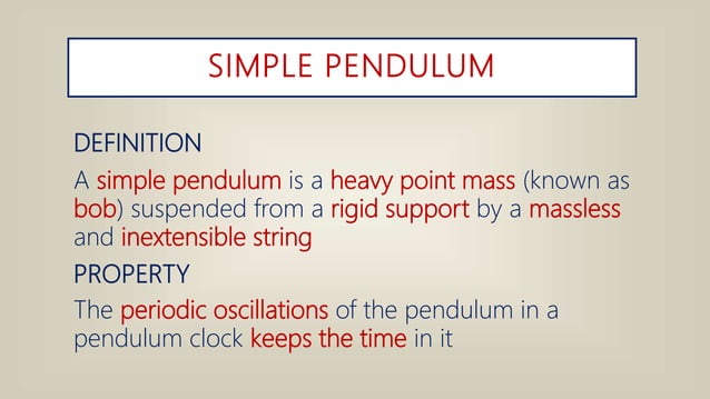 ICSE_CLASS 9_PHYSICS_SIMPLE PENDULUM_VVT.pptx | Physics | Science