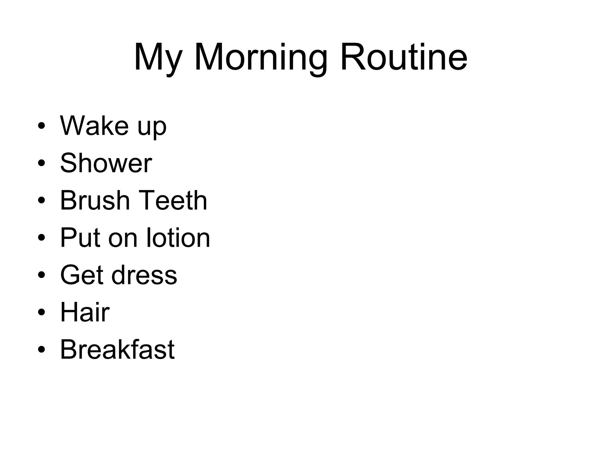 morning routine | PPT | Free Download