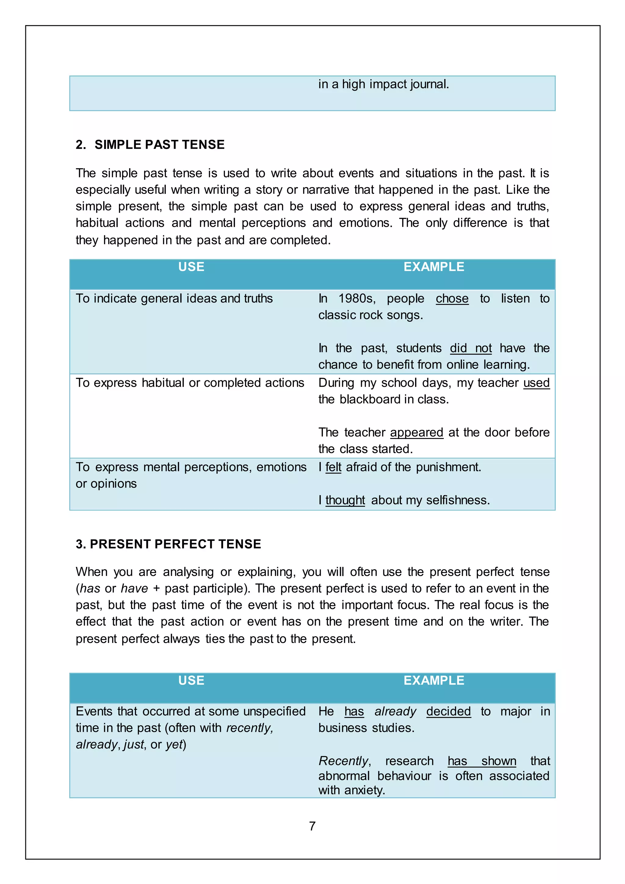 sentence error (sva) & tenses | DOCX