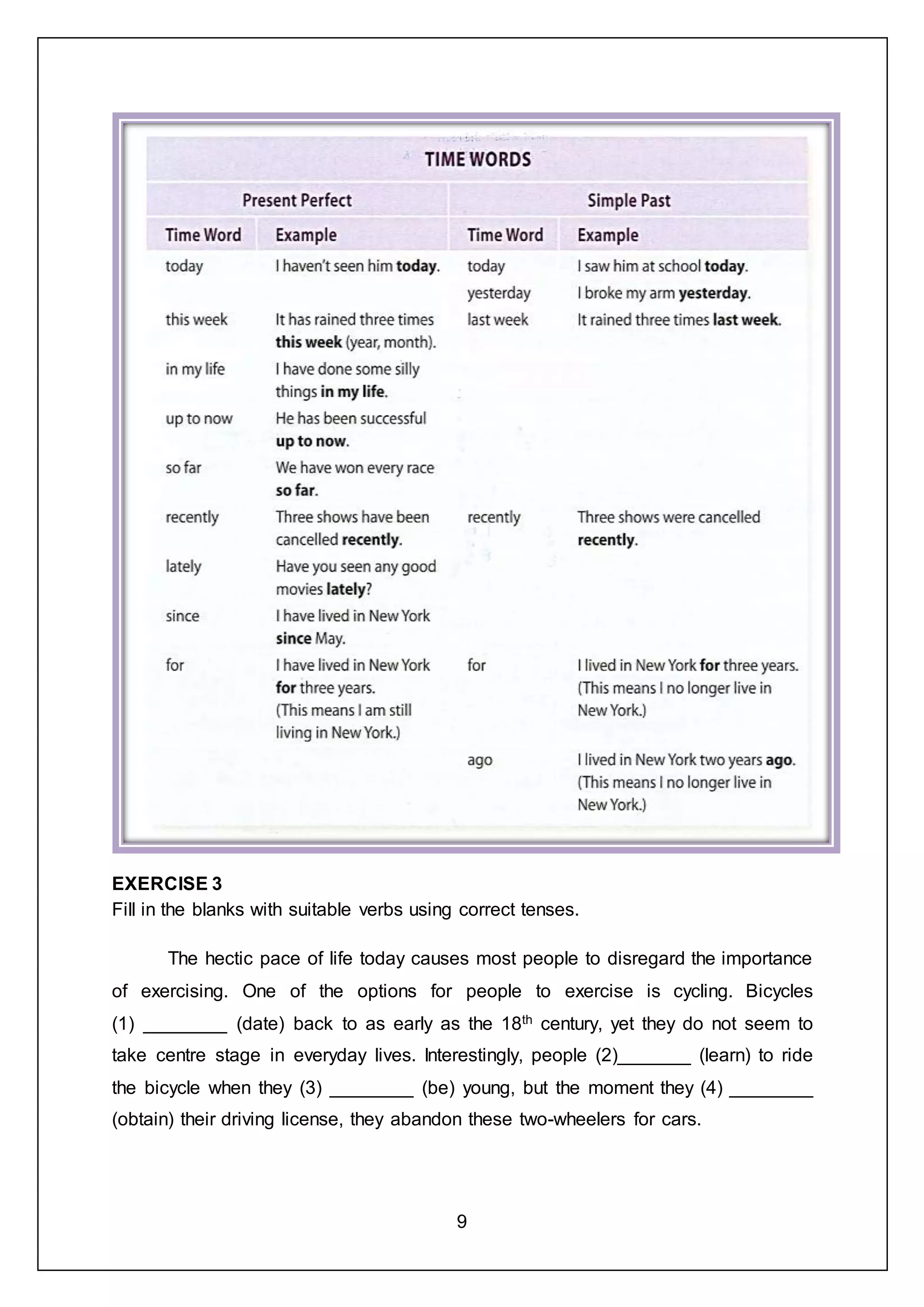 sentence error (sva) & tenses | DOCX