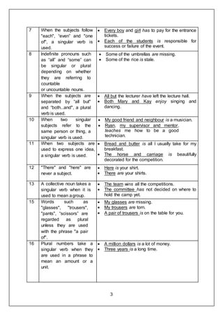 sentence error (sva) & tenses | DOCX