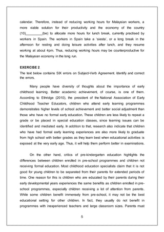 sentence error (sva) & tenses | DOCX