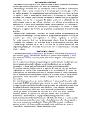 Biotecnologia moderna | DOCX