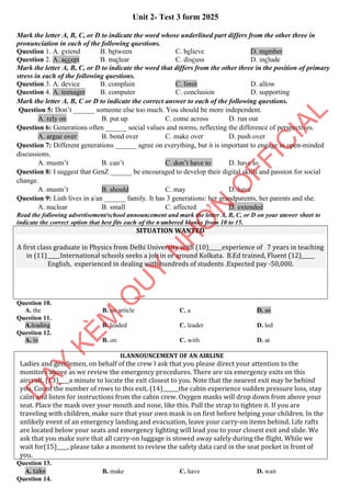 BỘ BÀI TẬP TEST THEO UNIT TIẾNG ANH 11 GLOBAL SUCCESS - CẢ NĂM - THEO ...