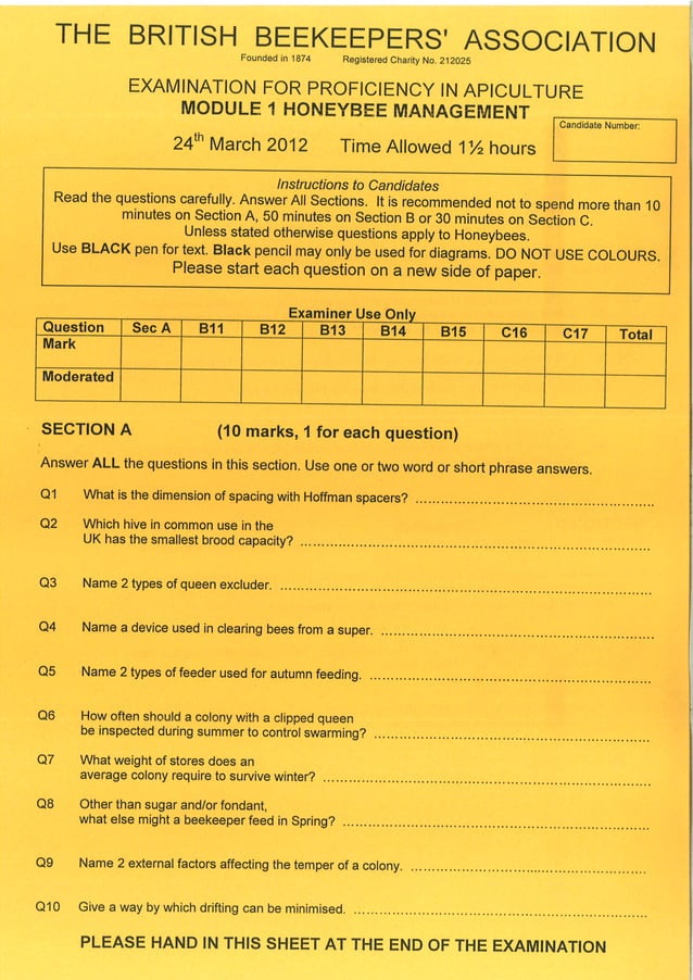Bbka module 1-2012 exam-paper | PDF