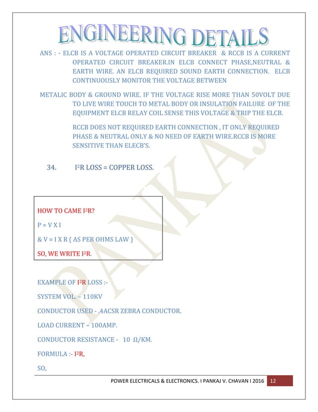 Electrical Design calculations | PDF