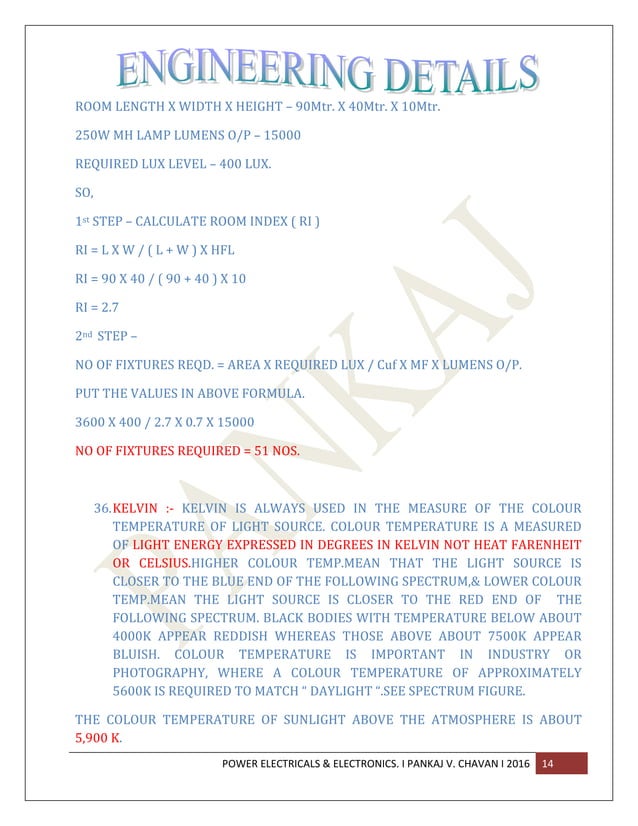Electrical Design calculations | PDF