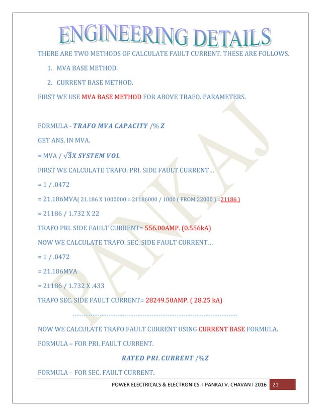 Electrical Design calculations | PDF