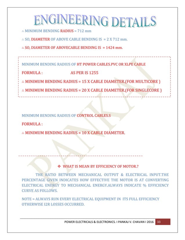 Electrical Design calculations | PDF