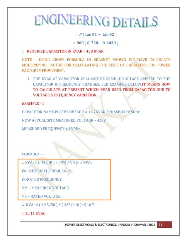 Electrical Design calculations | PDF
