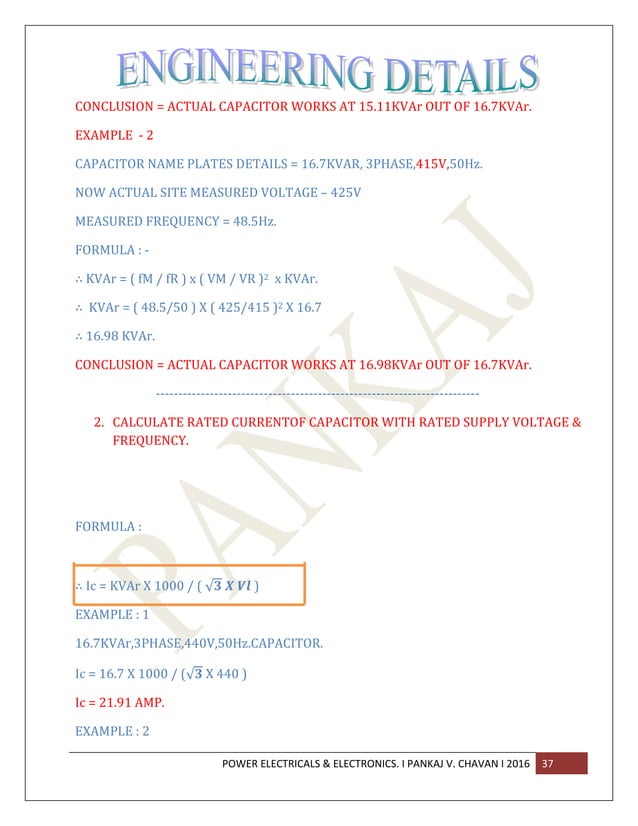 Electrical Design calculations | PDF